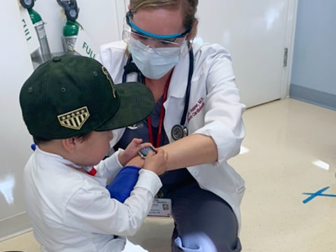 Helping Mathias breathe