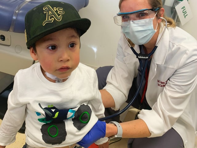 Helping Mathias breathe